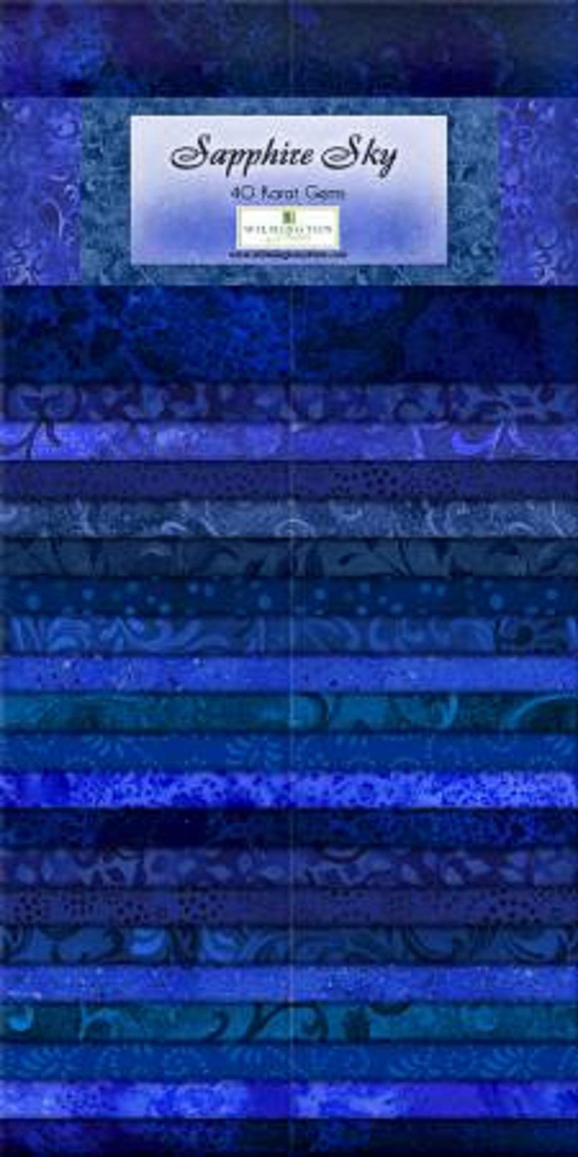 Sapphire Sky 2.5 inch Strips by Wilmington prints